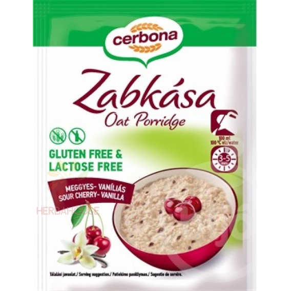 Cerbona Bezlepková ovsená kaša s višňami a vanilkou (50g)